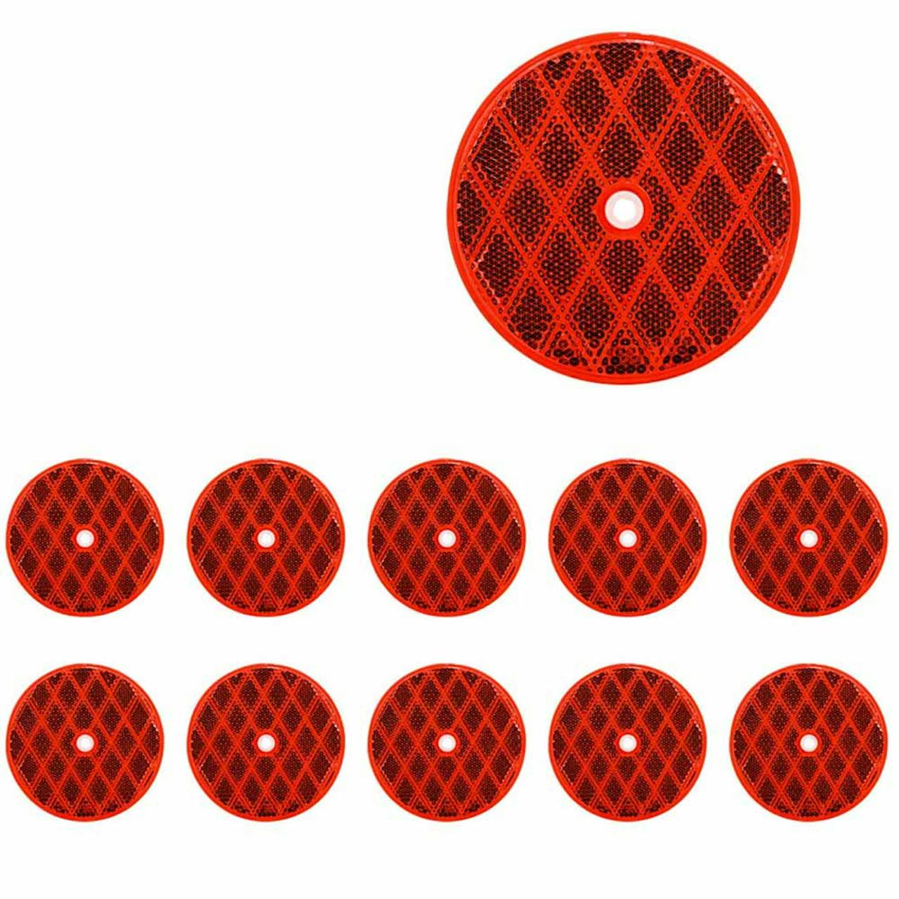 Center Mount Bolt Reflector 10 Pack - Red | Raney's