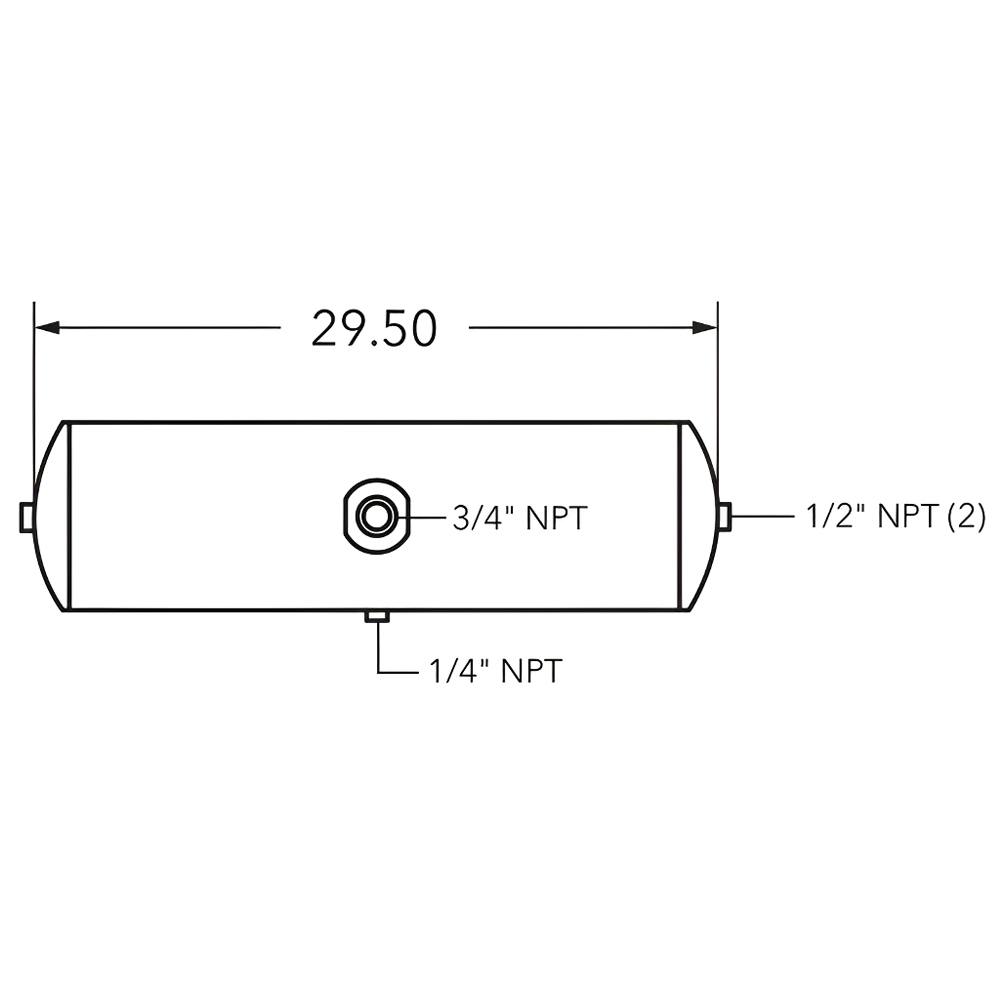 8" Diameter Air Tank HT-8035 J8035 ST8035 035103 | Raney's