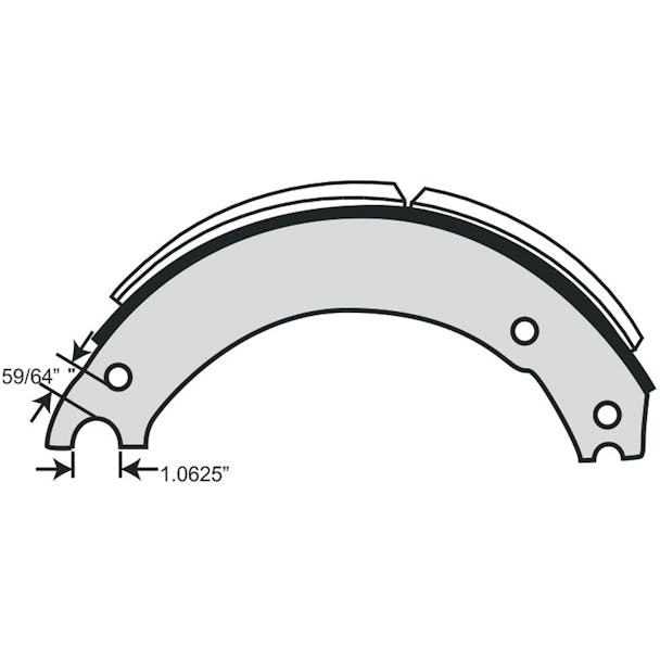 Fruehauf XEM 3 Drum Brake Shoe Kit | Raney's