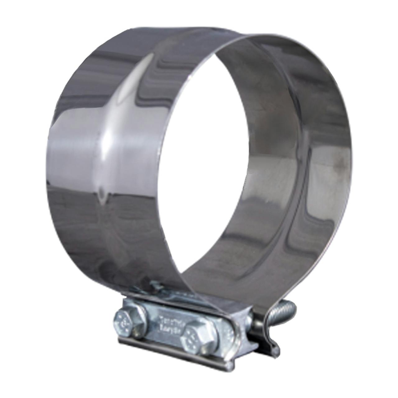 5" Preformed Polished Stainless Steel Exhaust Clamp - Raney's Truck Parts