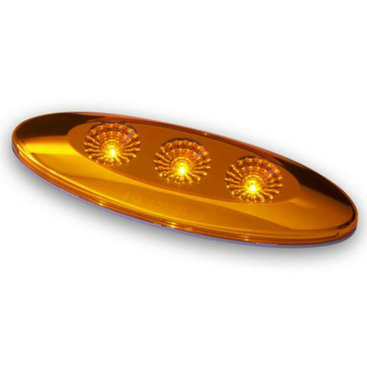 Universal 6" Oval 3 LED Amber Marker Light - Raney's Truck Parts