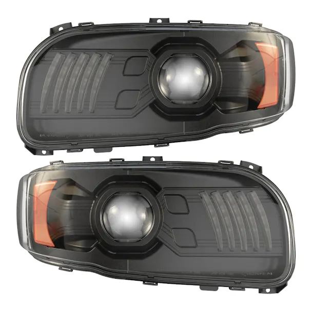 JW Speaker Peterbilt 388 589 LED Black Headlight | Raney's