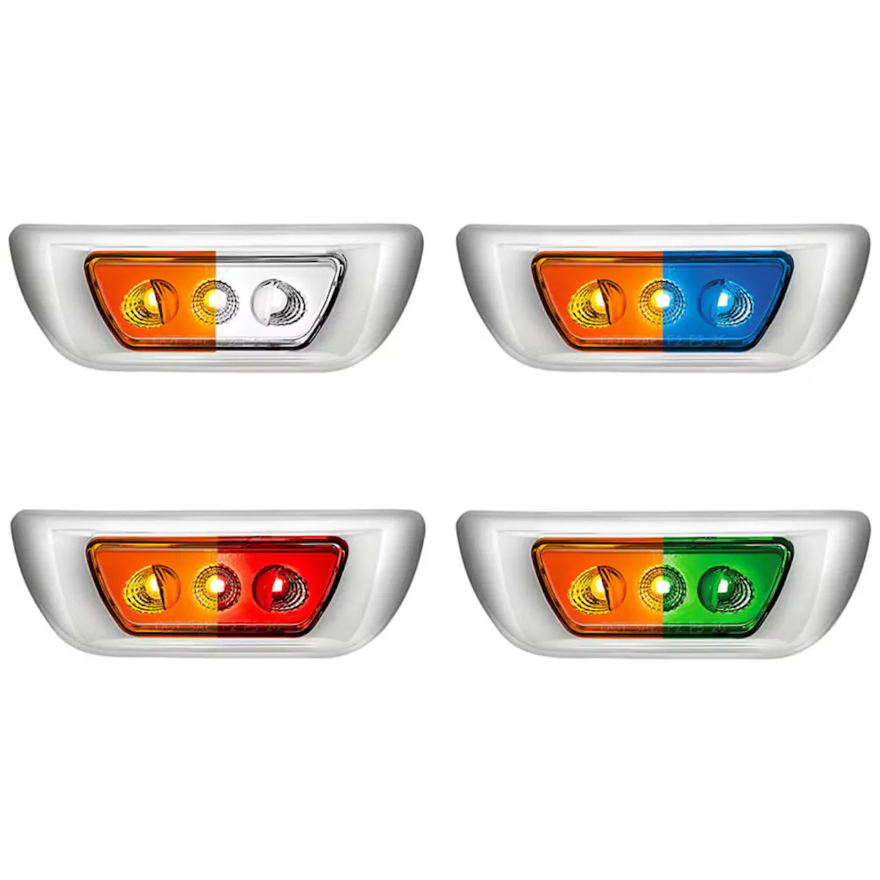 Kenworth T680 Peterbilt 579 3 LED Double Fury Amber Cab Light