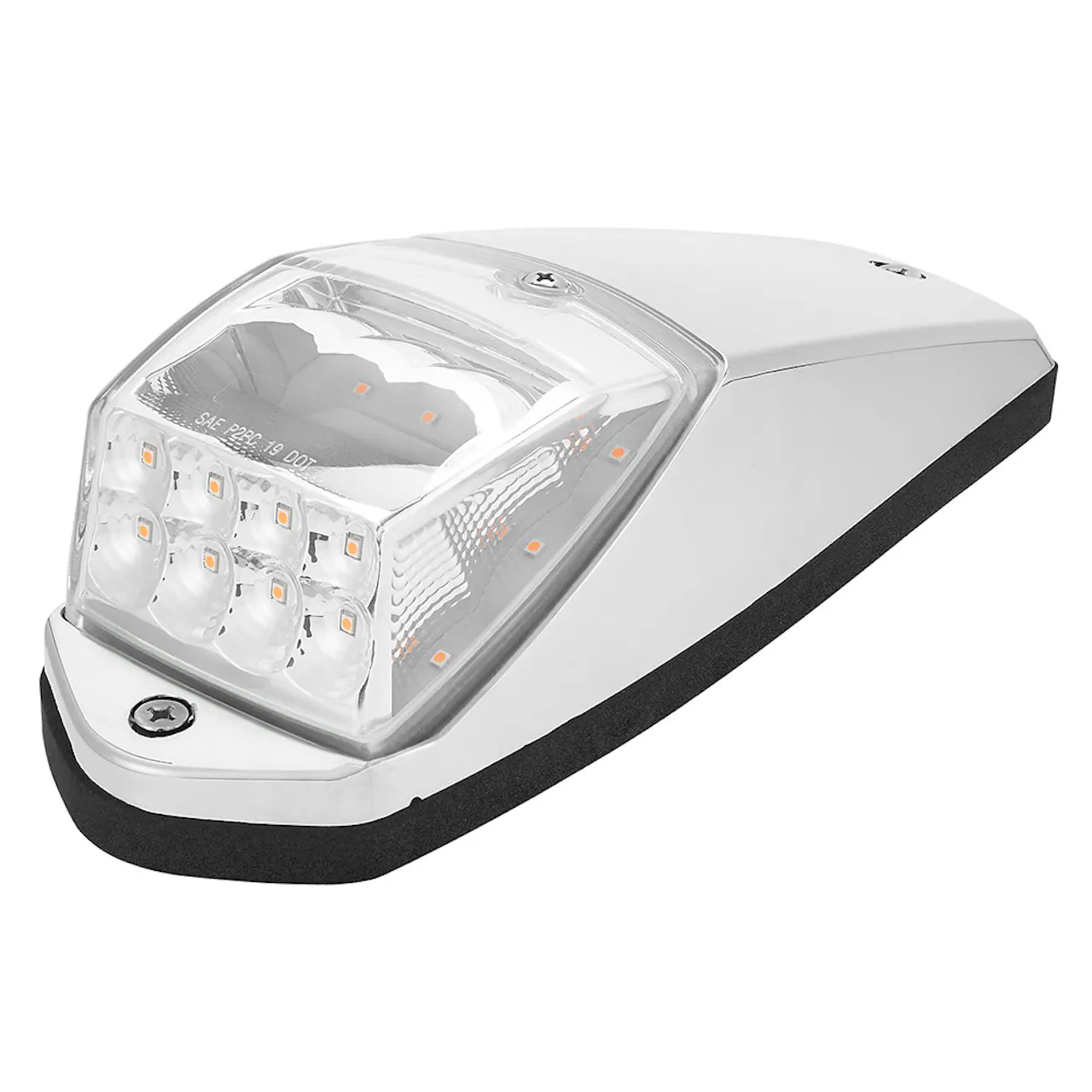 17 LED Chrome Peterbuilt Kenworth Style Amber Cab Marker