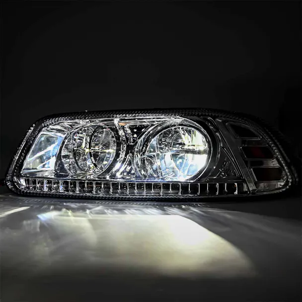 Mack Granite Pinnacle CV GU7 GU8 Vision Chrome LED Headlight Assembly ...