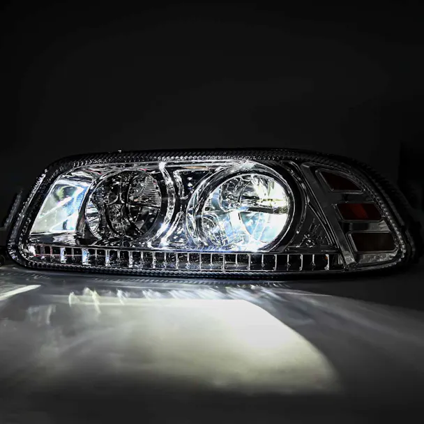 Mack Granite Pinnacle CV GU7 GU8 Vision Chrome LED Headlight Assembly ...