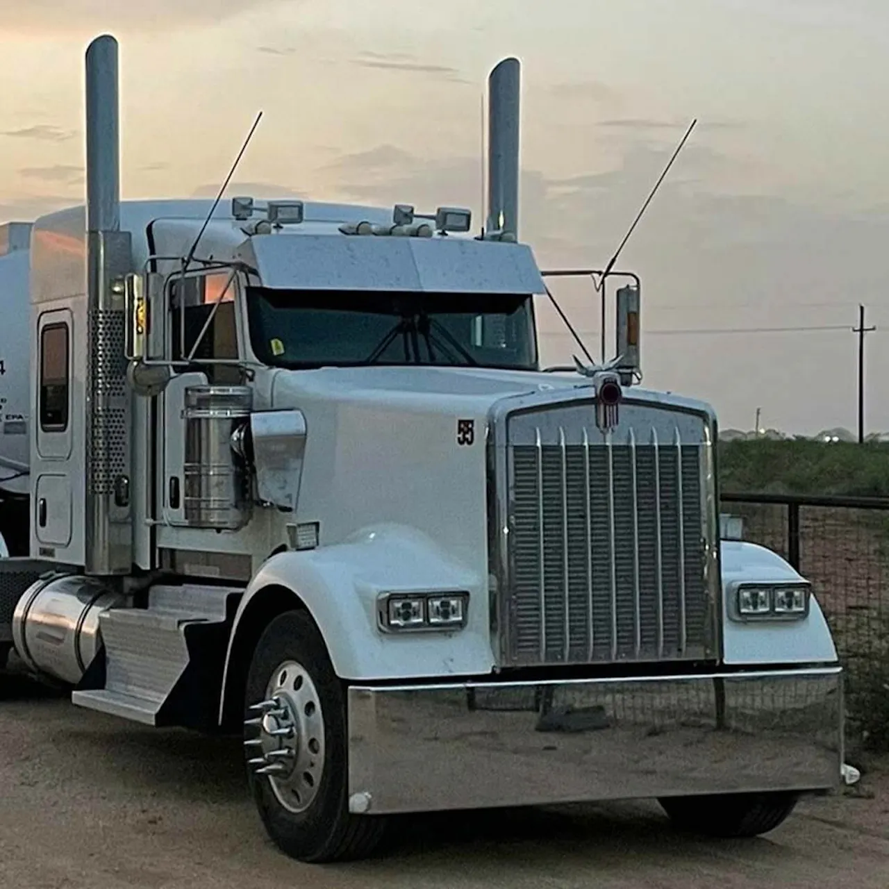 Peterbilt Kenworth Chrome 20" Blind Mount Mitered End Bumper