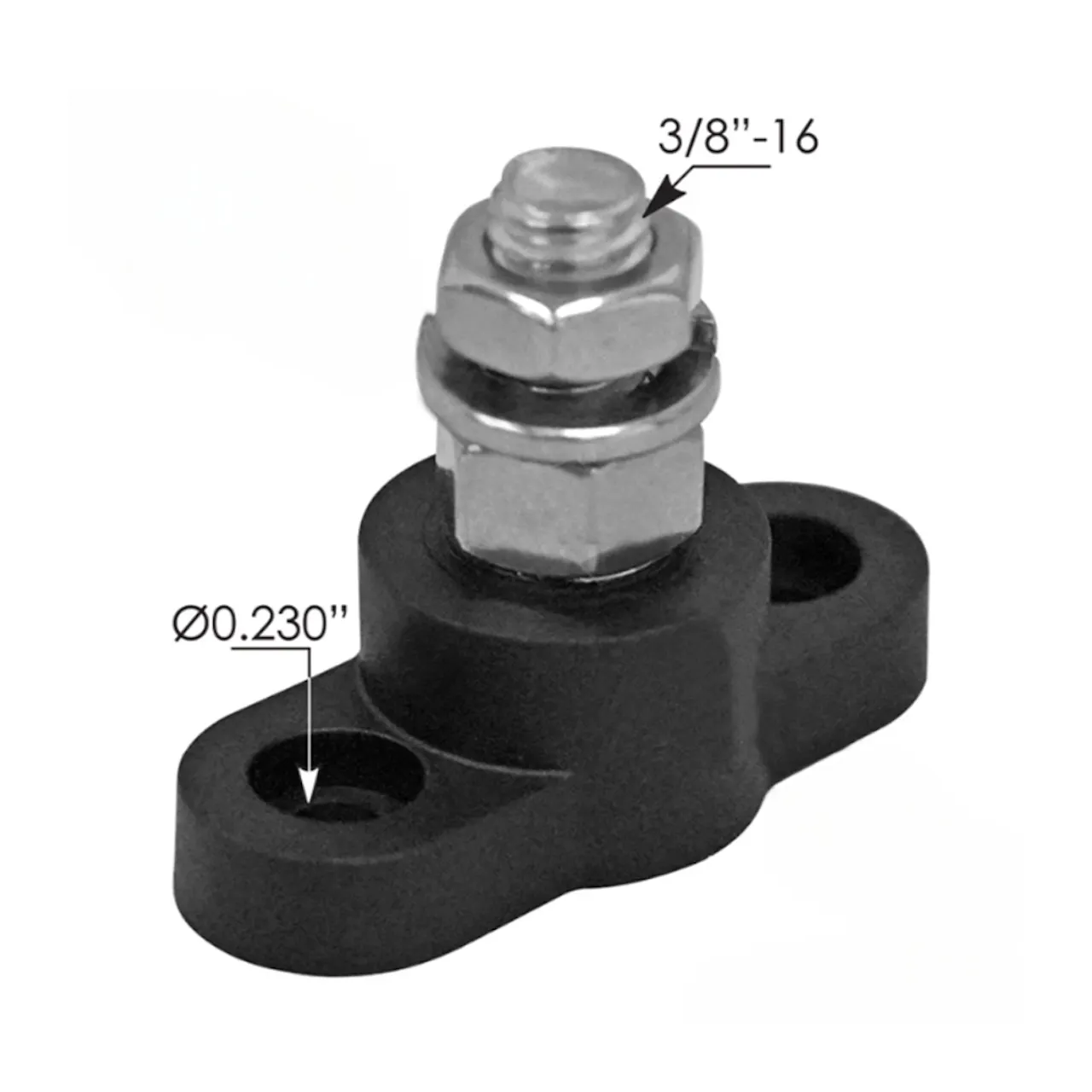Stainless Steel Negative Battery Terminal 3/8 Lug | Raney's