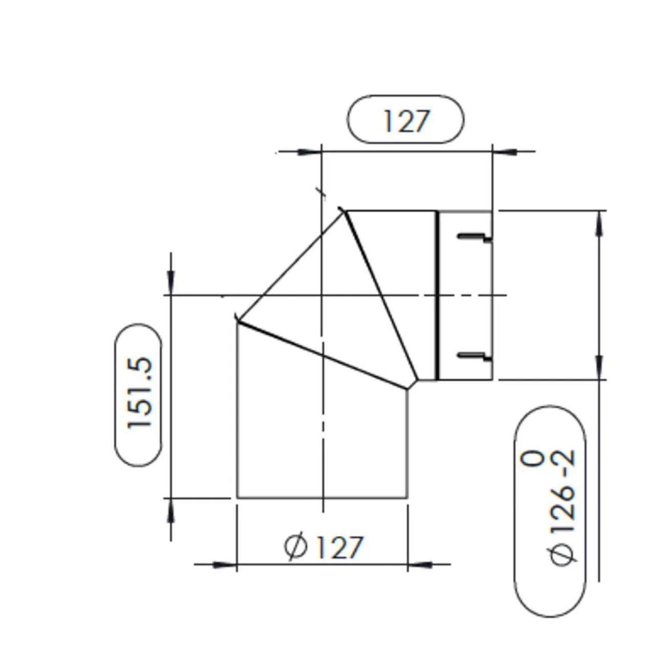 Freightliner SCR Outlet Exhaust Pipe 0434491000 | Raney's
