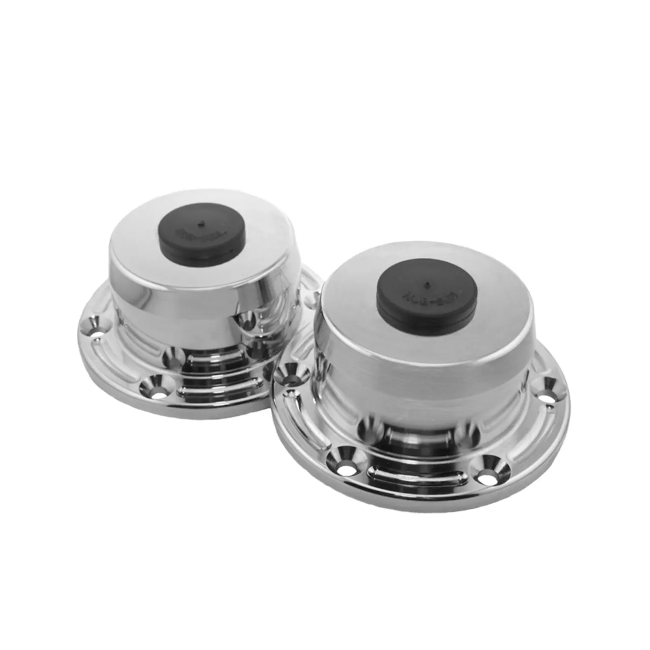 Chrome Plated Billet Aluminum Front Oil Caps By Lincoln Chrome