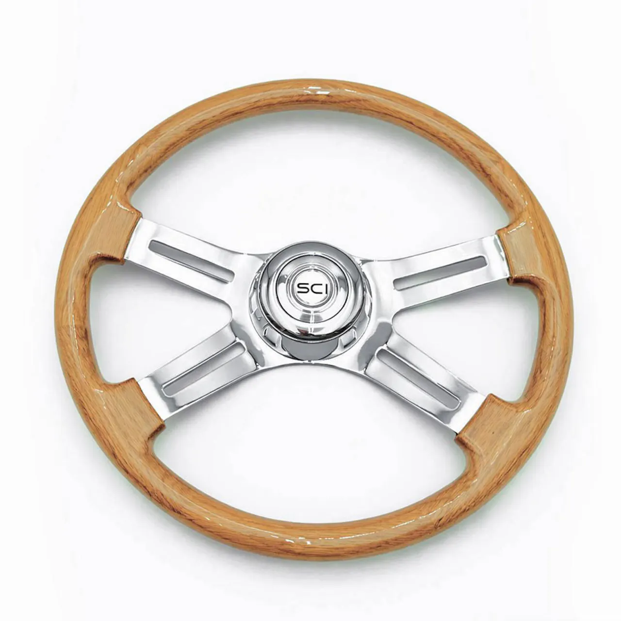 18" Jigsaw Custom Wood SCI Steering Wheel | Raney's