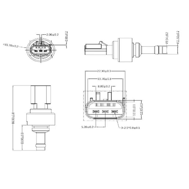 Freightliner Detroit Diesel Pressure Sensor A4721531028