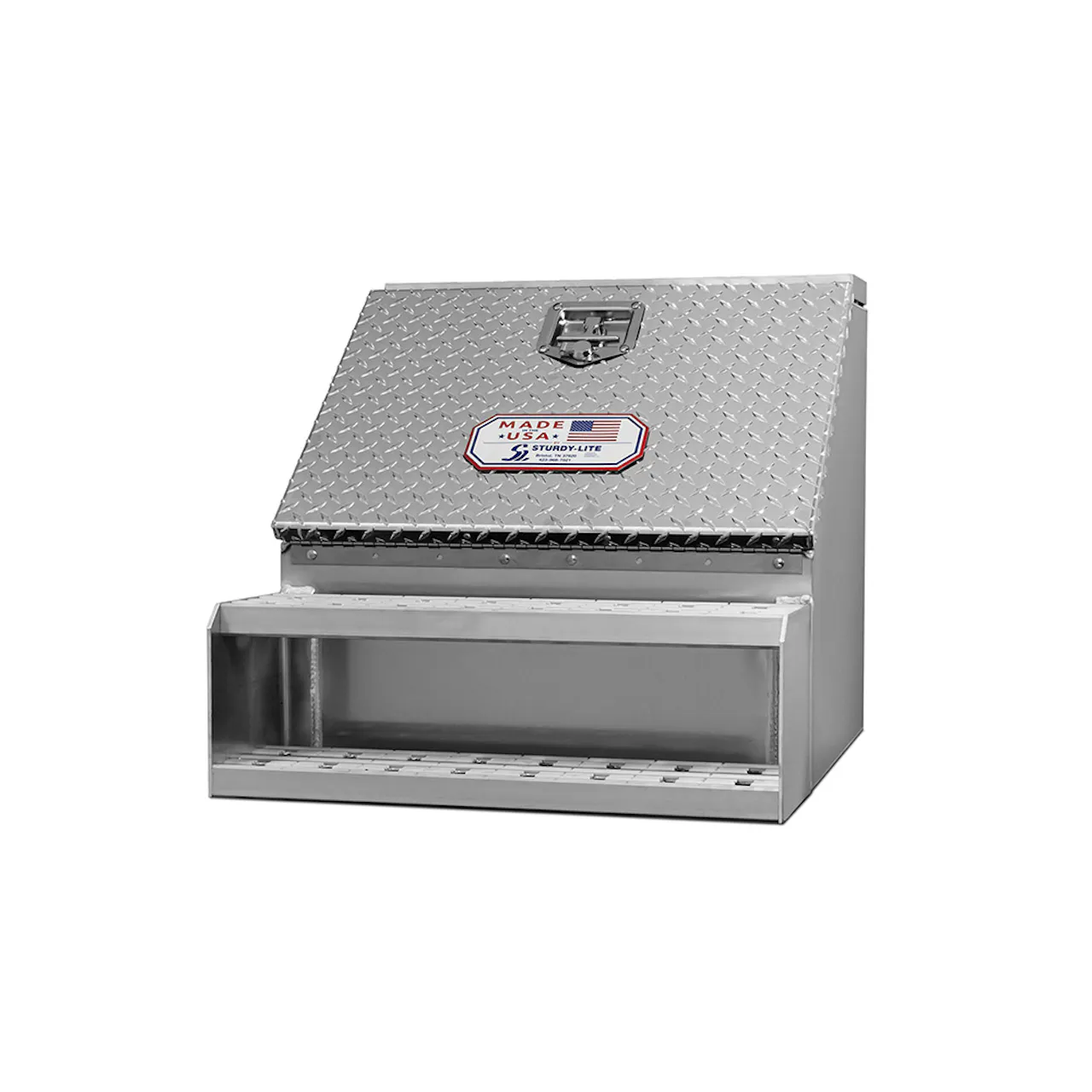 Diamond Plate Aluminum Step Tool Box | Raney s