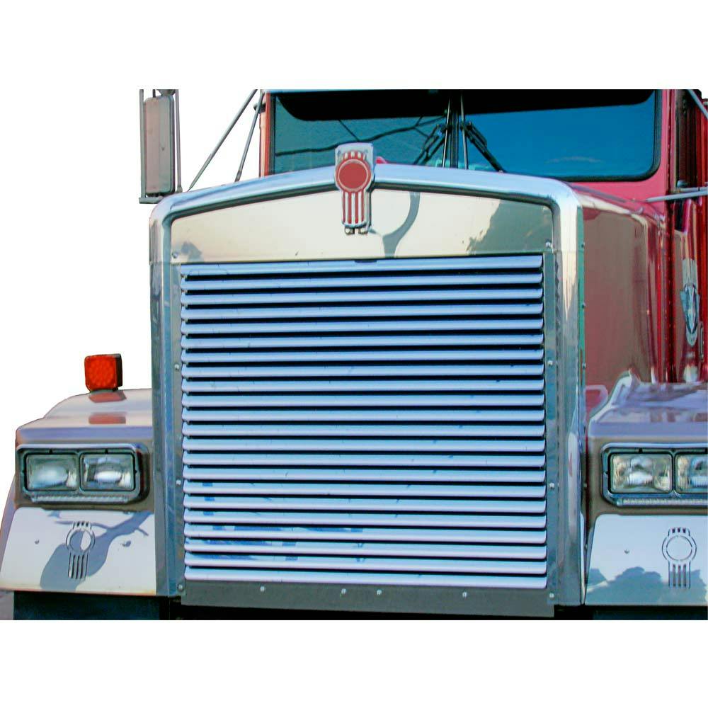 Kenworth W900B Louvered Grill Stainless Steel - Raney's Truck Parts