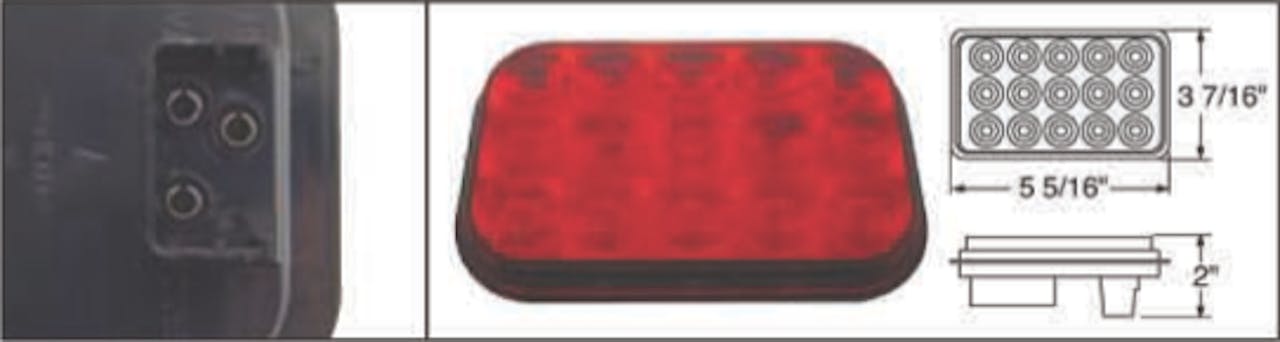 15 LED Rectangular STT And PTC Light - Raney's Truck Parts